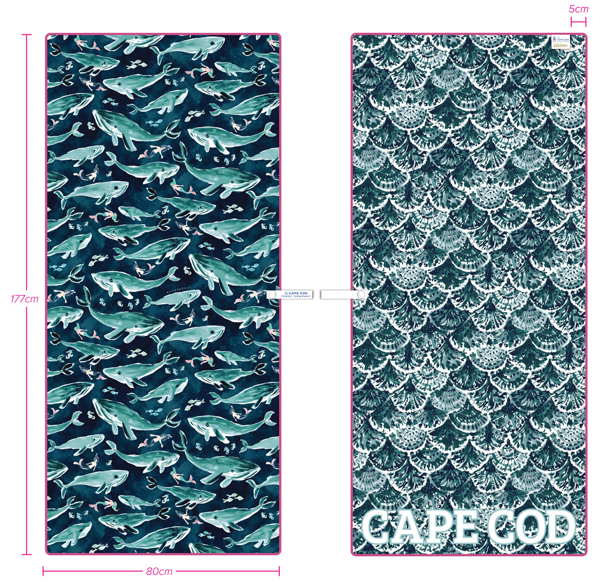 Whale Song - Cape Cod Beach Towel - The Cape Cod Towel Company