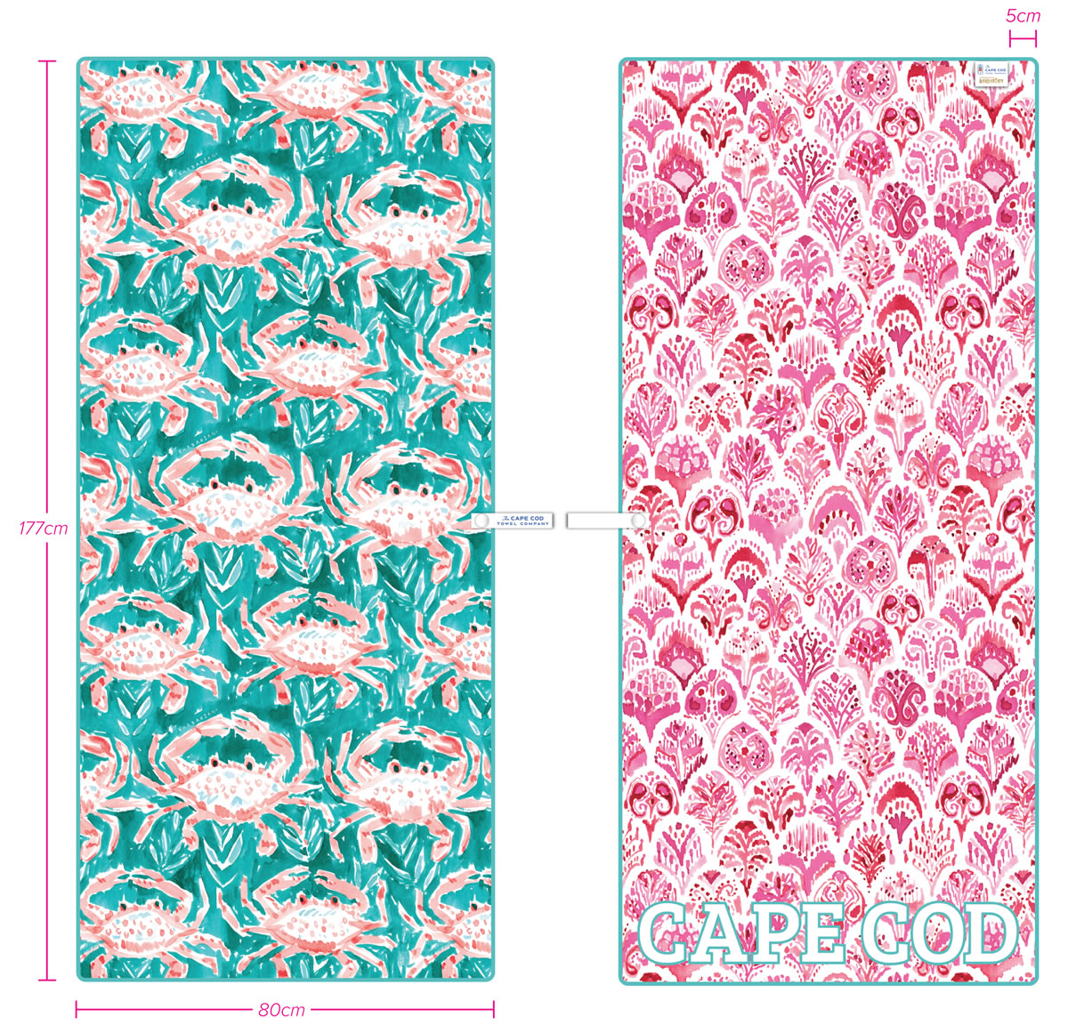 Blush Beachcomber - Cape Cod Beach Towel - The Cape Cod Towel Company